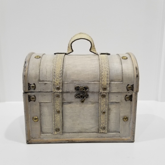 Other | Wooden Gray Chest | Poshmark